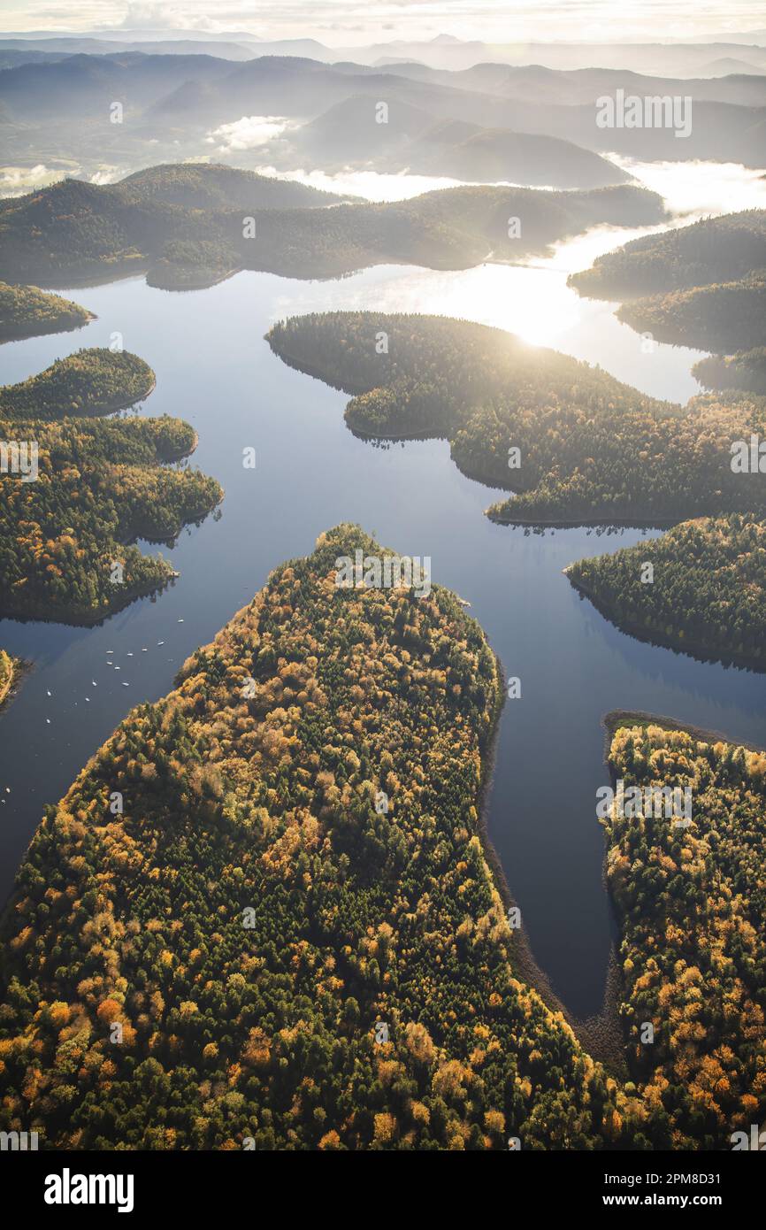 France, Meurthe et Moselle, Pierre Percee, lake of Pierre Percee near ...