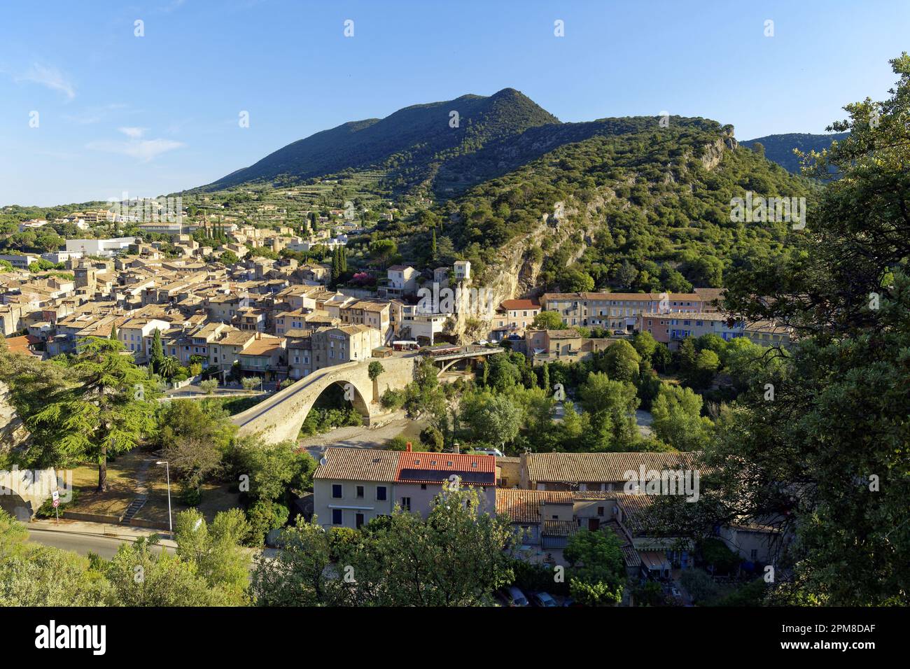 France, Drome, Drome Provencale, Nyons, Roman bridge crossing the ...