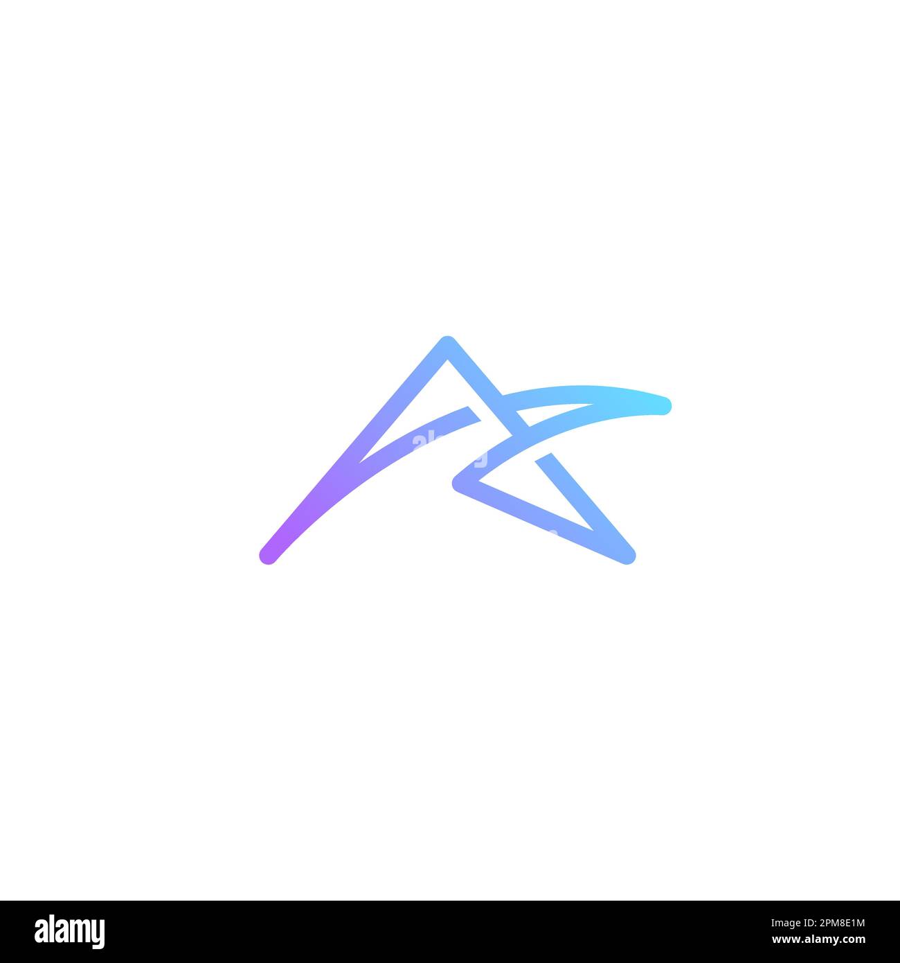 Thin lines elegant letter A logo. Initial A Icon Stock Vector Image ...