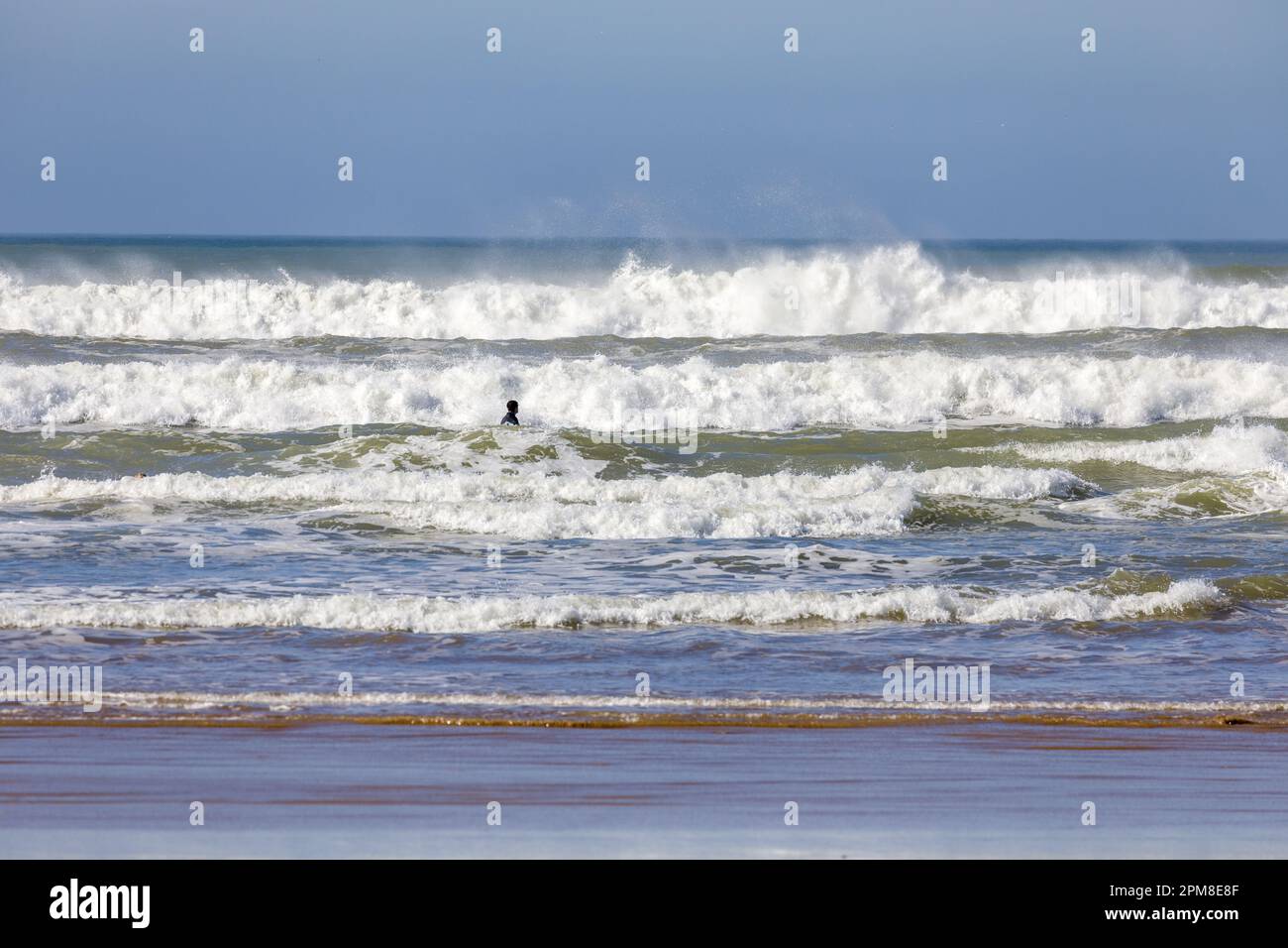 Morocco, Marrakech Safi region, Sidi Kaouki, the huge beach of Sidi ...