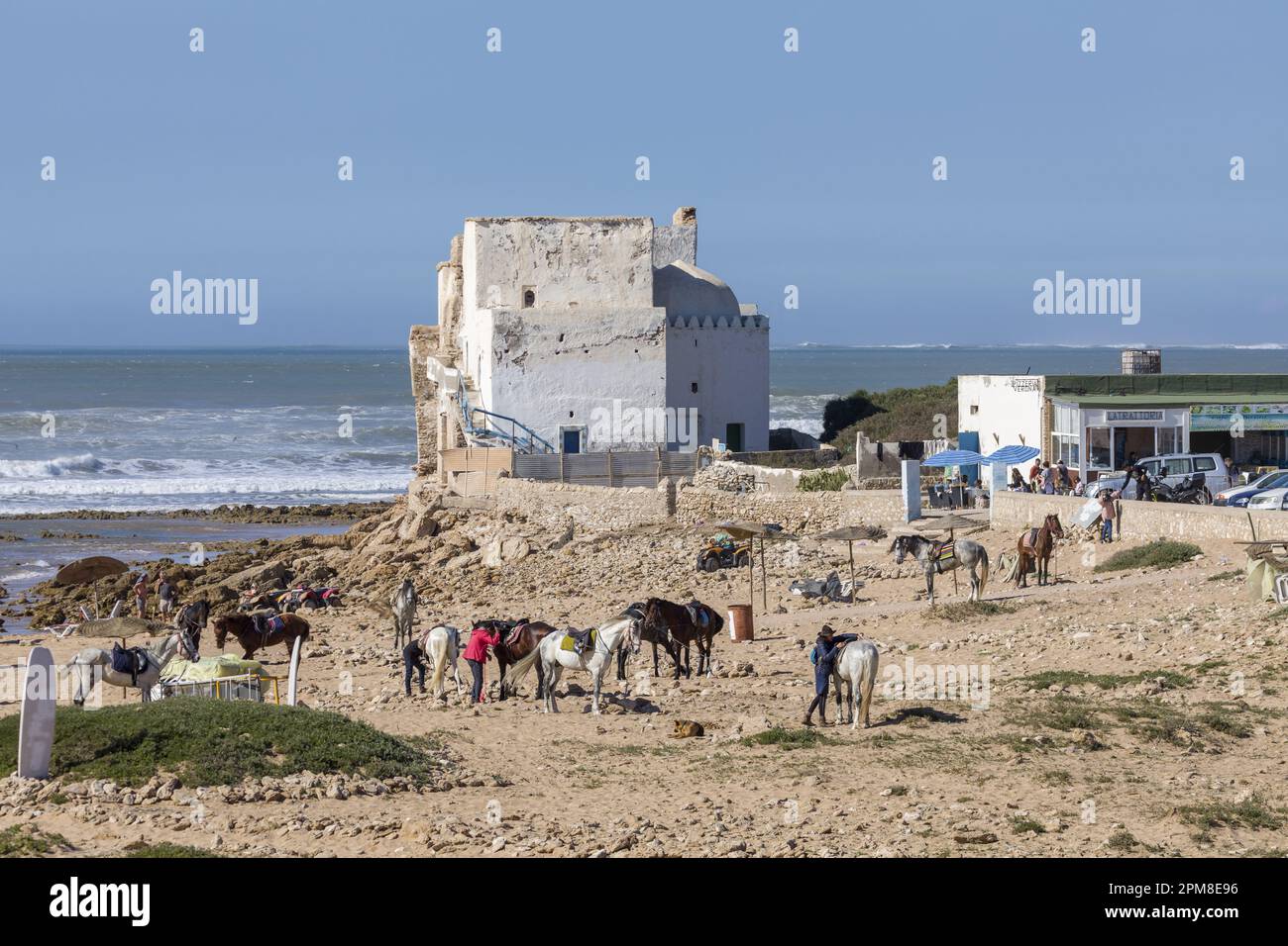 Morocco, Marrakech Safi region, Sidi Kaouki, the huge beach of Sidi ...