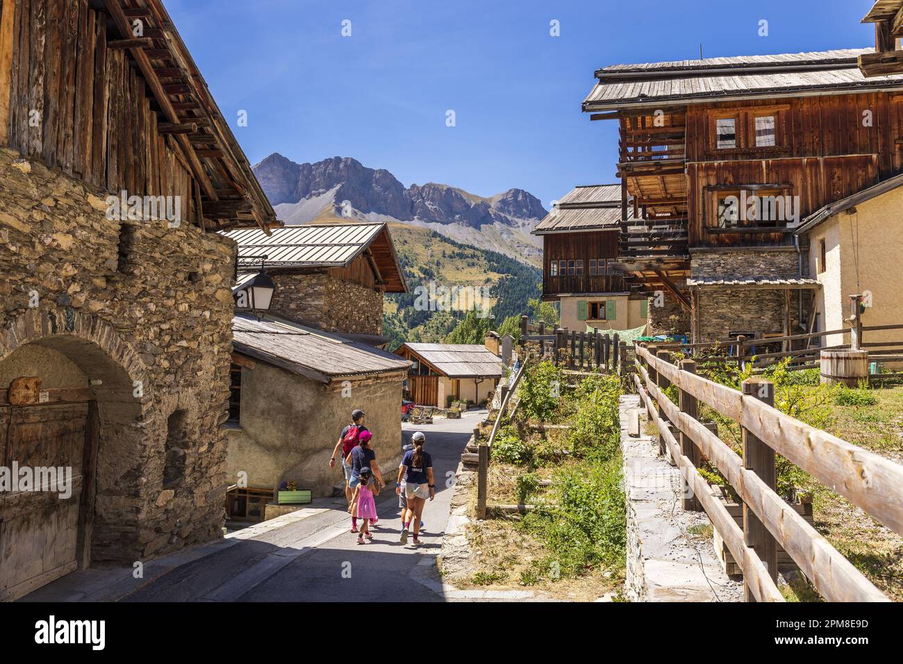 France, Hautes-Alpes, Queyras regional park, Saint-Véran, labeled the ...