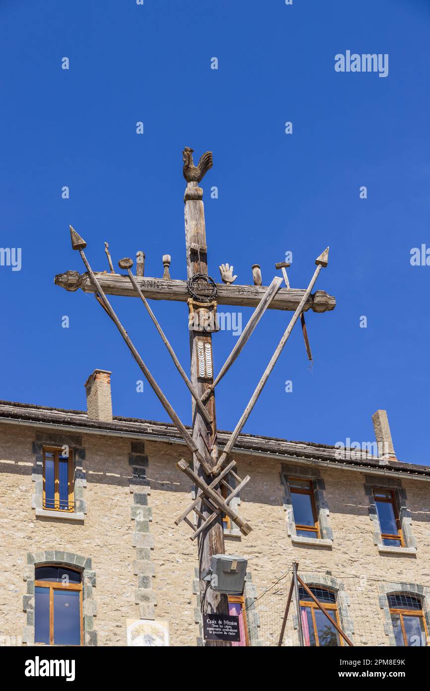 France, Hautes-Alpes, Queyras regional park, Saint-Véran, labeled the ...