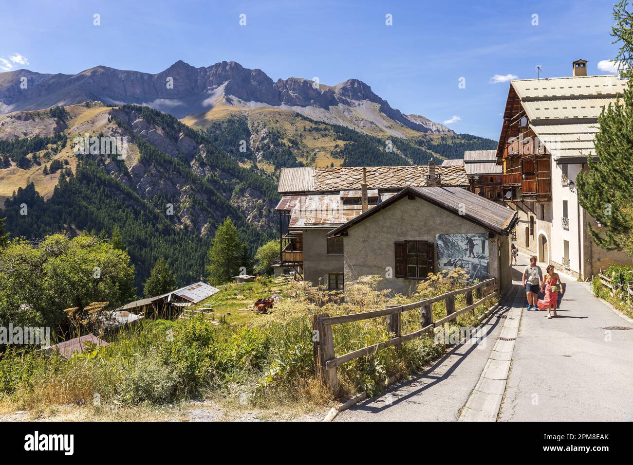 France, Hautes-Alpes, Queyras regional park, Saint-Véran, labeled the ...