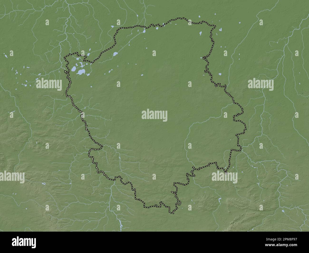 Volyn, region of Ukraine. Elevation map colored in wiki style with ...