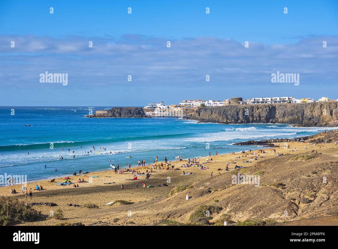 Spain, Canary Islands, Fuerteventura, El Cotillo, Piedra Playa Stock ...