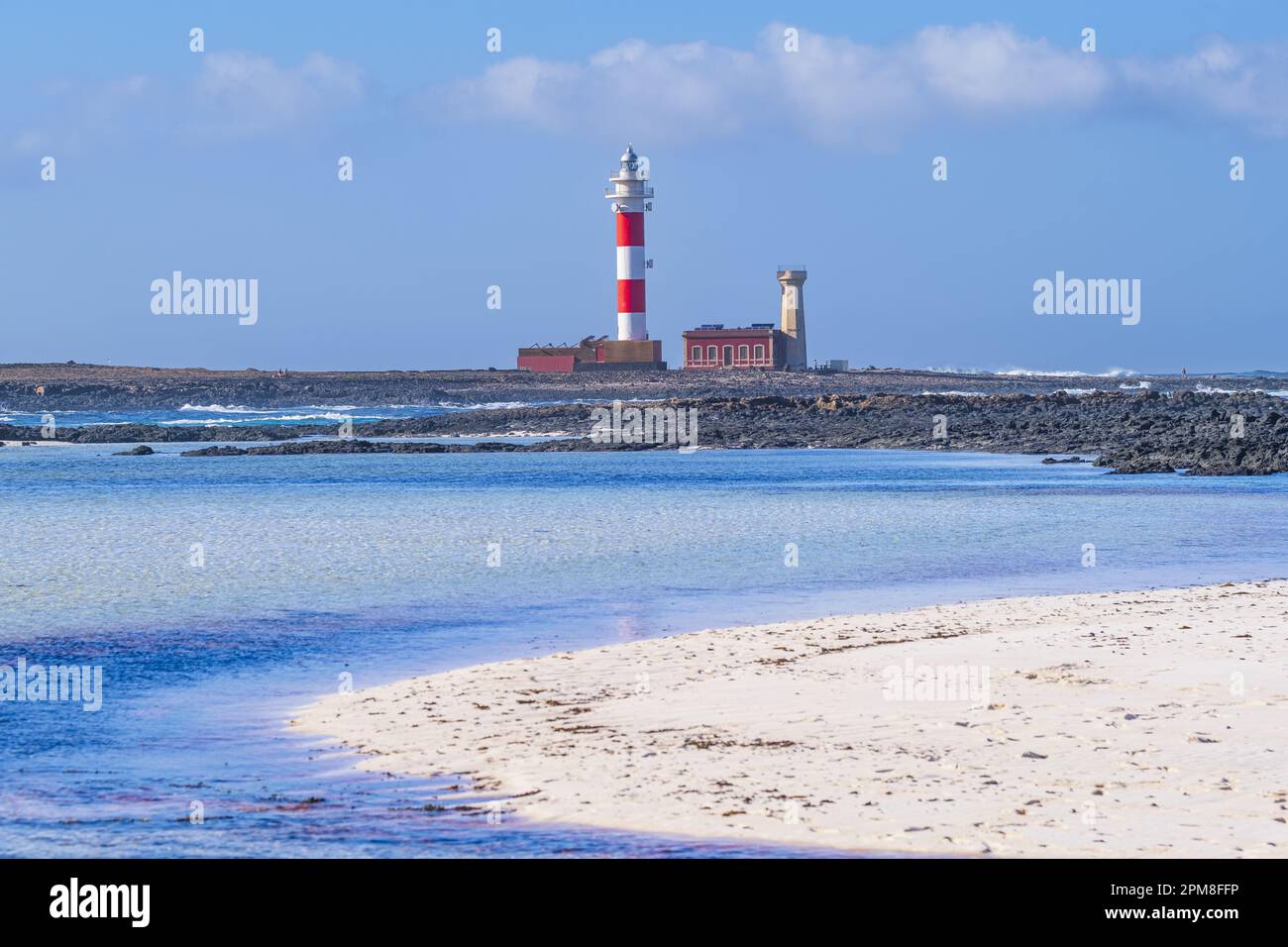 Spain, Canary Islands, Fuerteventura, El Cotillo, Toston lighthouse at ...