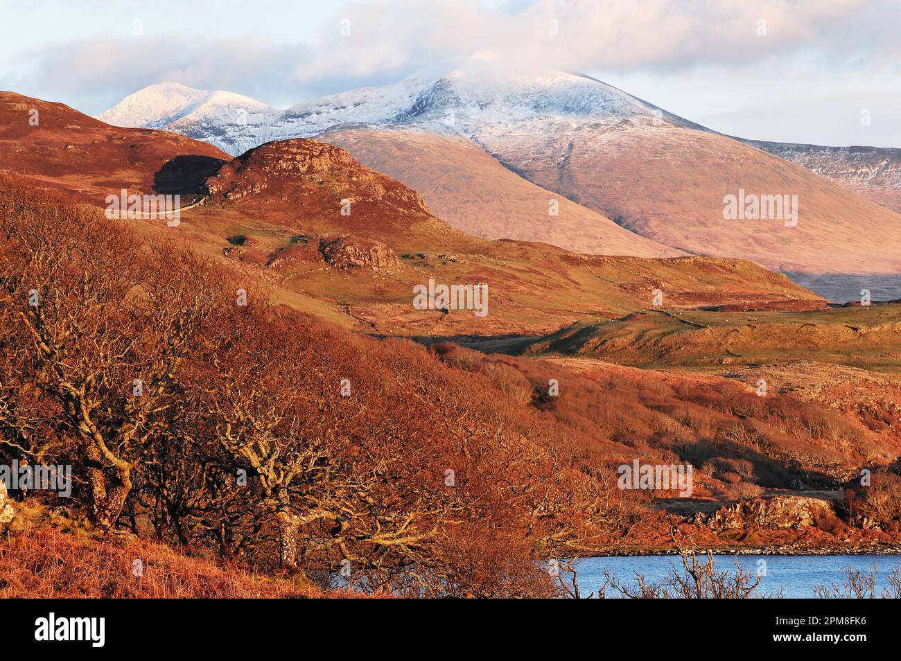 West Coast of Mull at Ballygown with view to Ben More in evening light ...