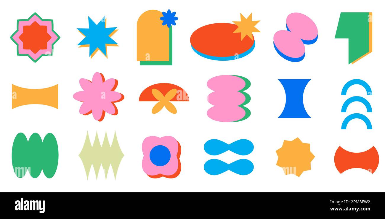 Retro abstract geometric shapes collection Stock Vector Image & Art - Alamy