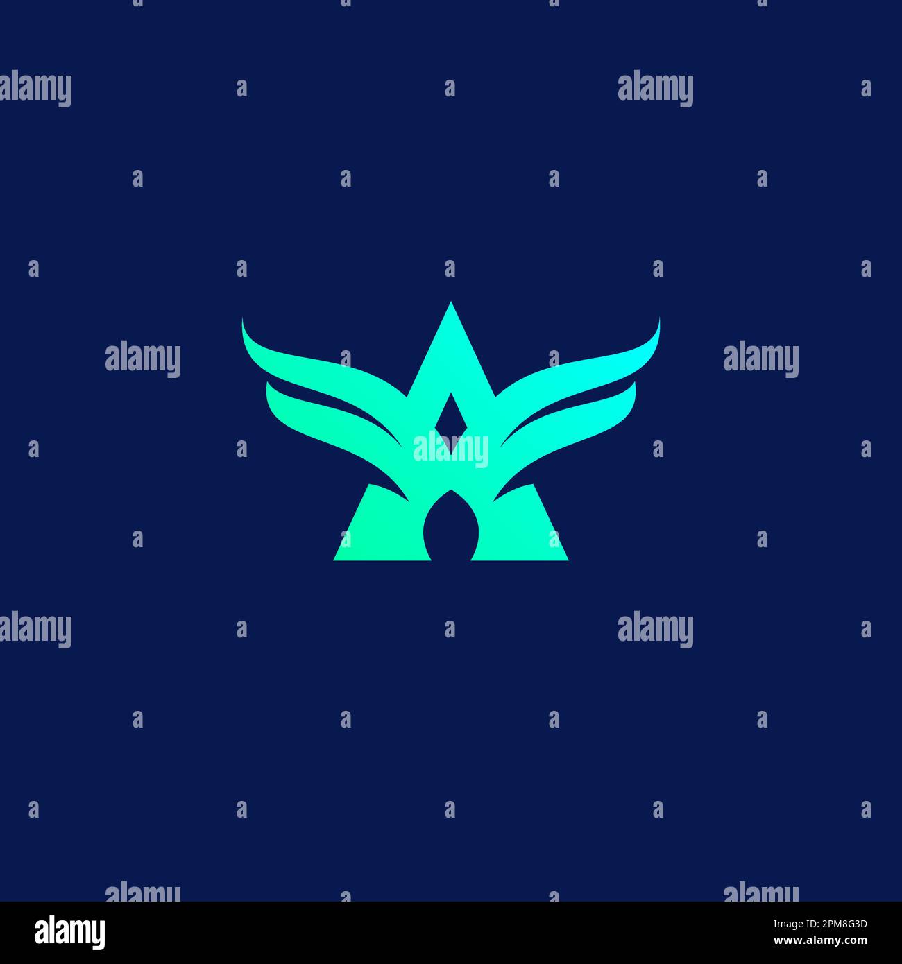 Initial letter A logo and wings symbol. Wings design element, initial ...