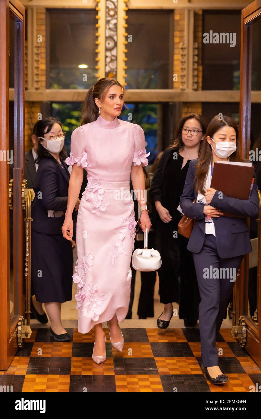 Tokyo, Japan. 11th Apr, 2023. Jordan's Queen Rania Al Abdullah meets ...