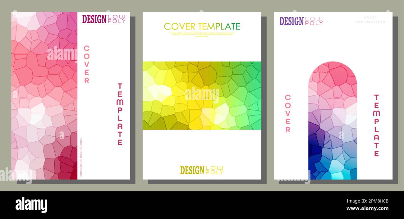 Template for book covers, brochures, booklets. A set of layouts with a ...