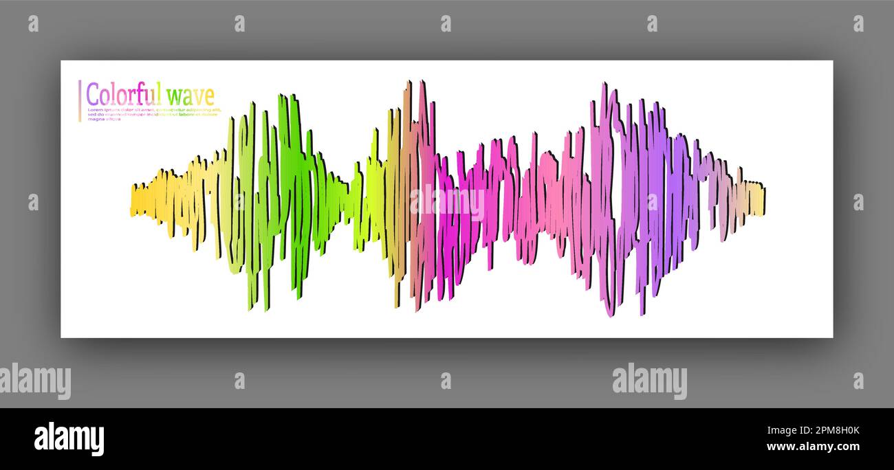 Color wave, sound spectrum. Template for website design, web design ...