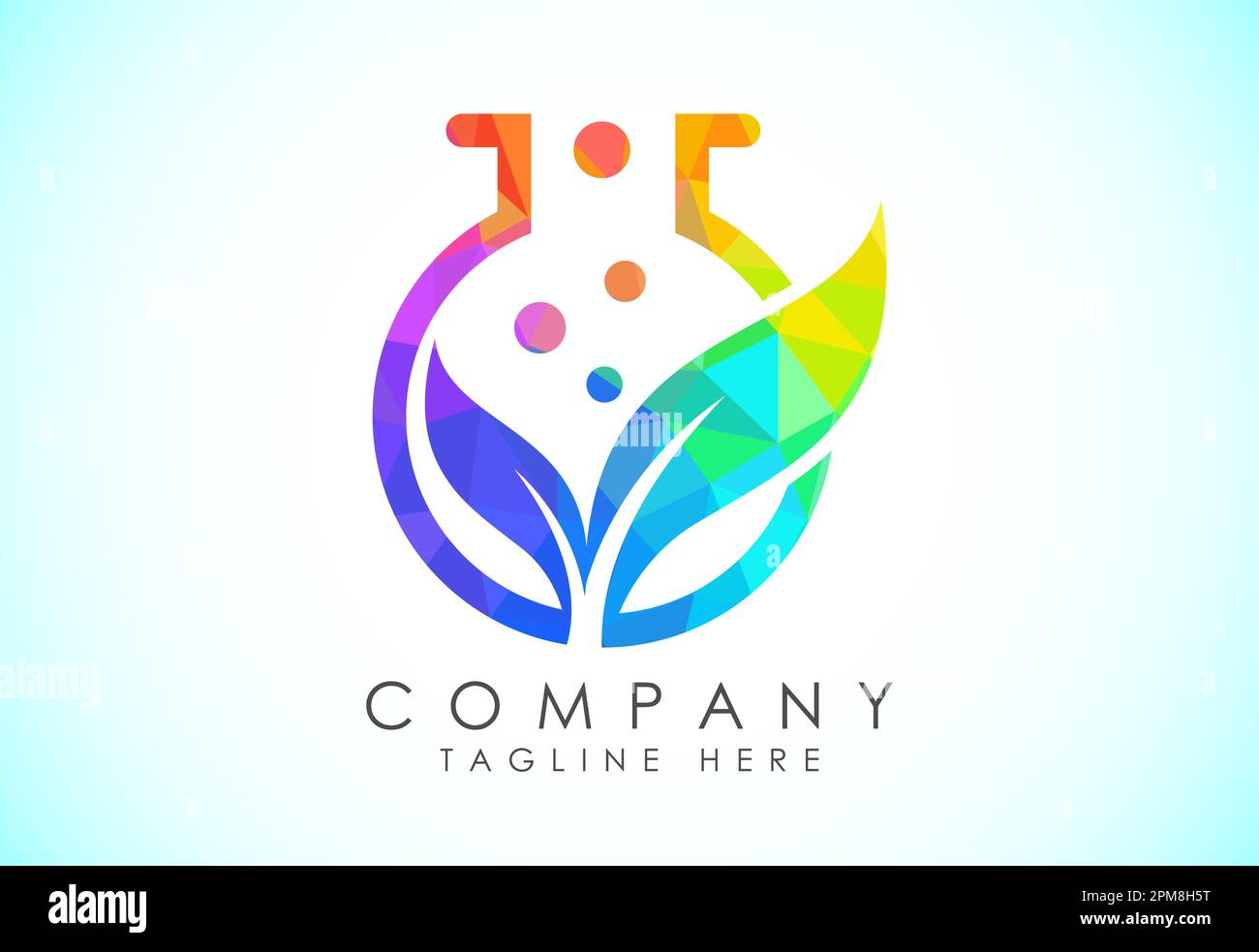 Polygonal lab logo design vector template, Low poly lab logo science ...