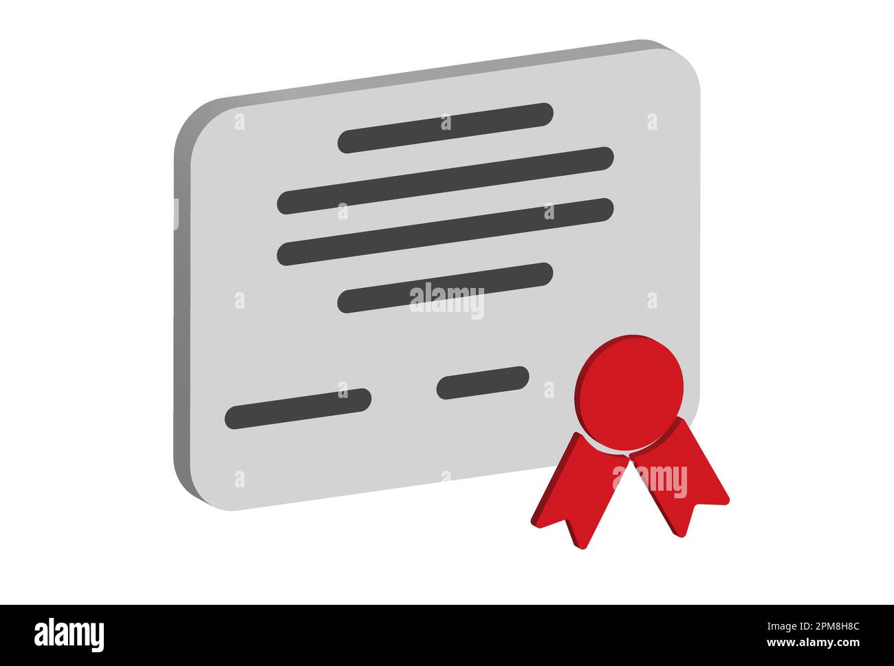 3d diploma or certificate badge. Three-dimensional pictogram for ...