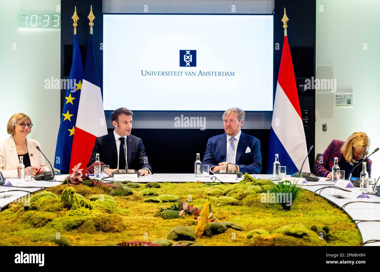 Amsterdam, Netherlands. 12th Apr, 2023. AMSTERDAM - French President ...