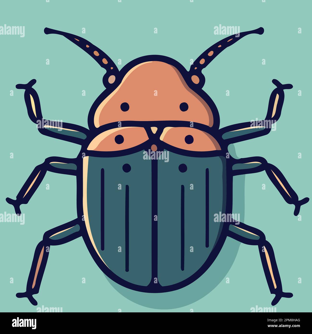 insect icon or logo arthropod invertebrate beetle vector illustration ...