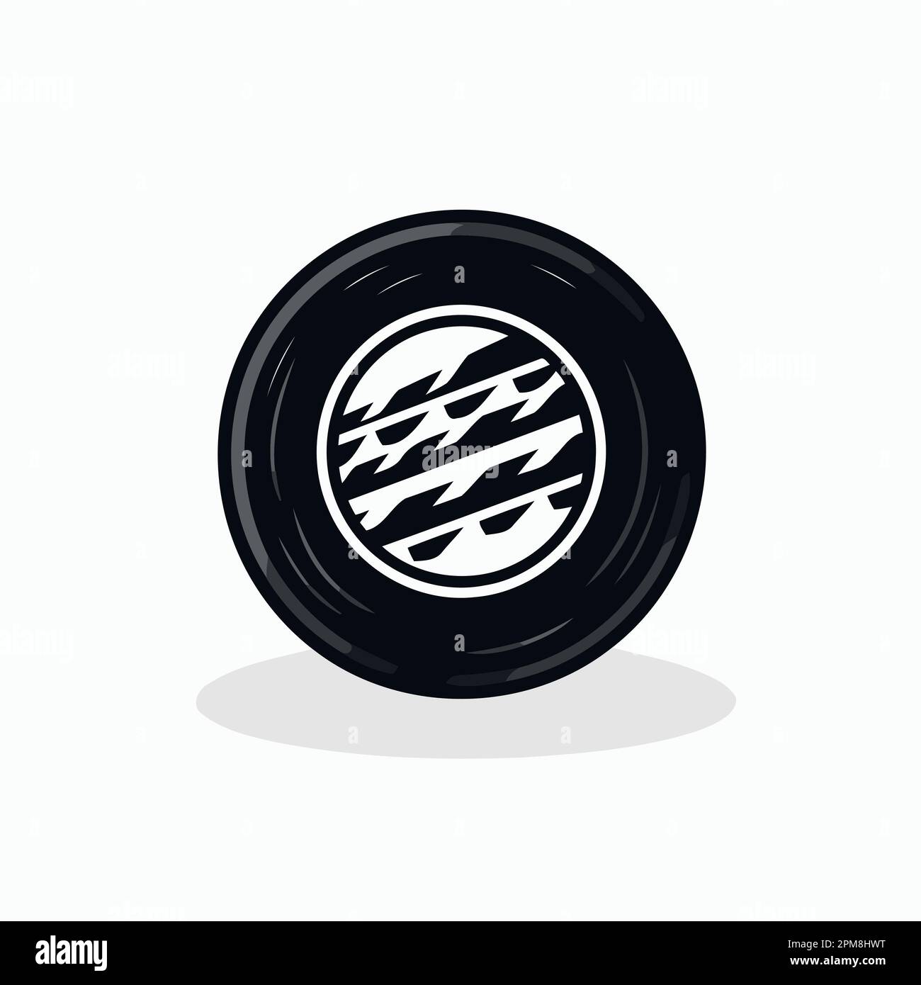 tire icon logo with tire mark inside minimalist vector illustration ...