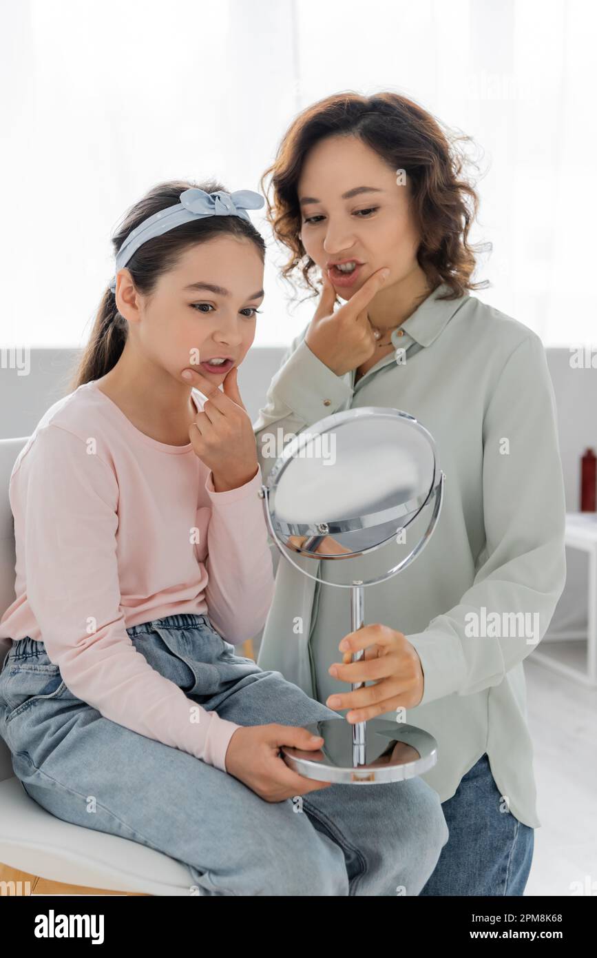 Kid talking mirror hi-res stock photography and images - Alamy
