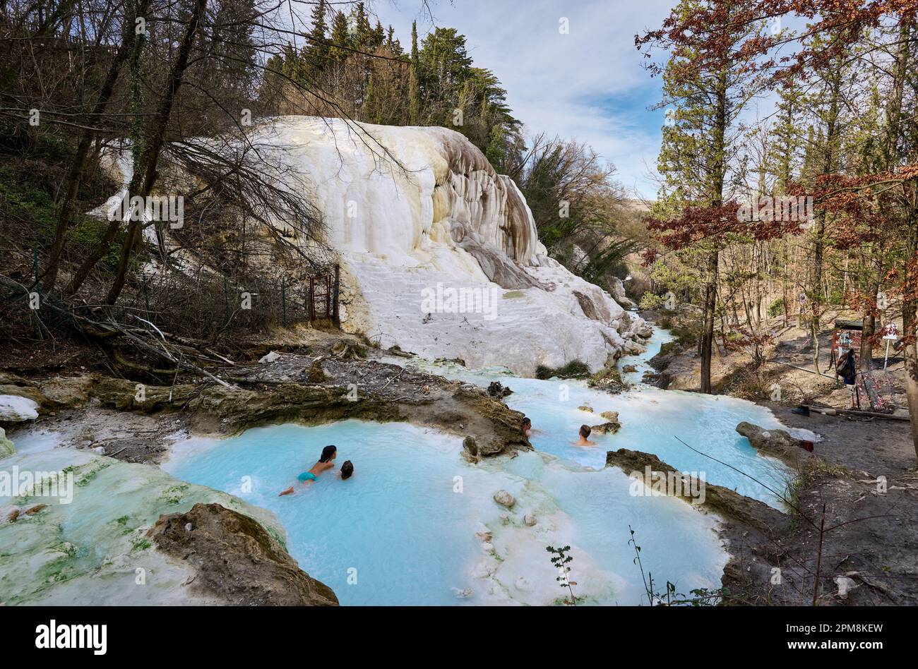 The White Whale, Bagni San Filippo, Tuscany, Italy Stock Photo - Alamy