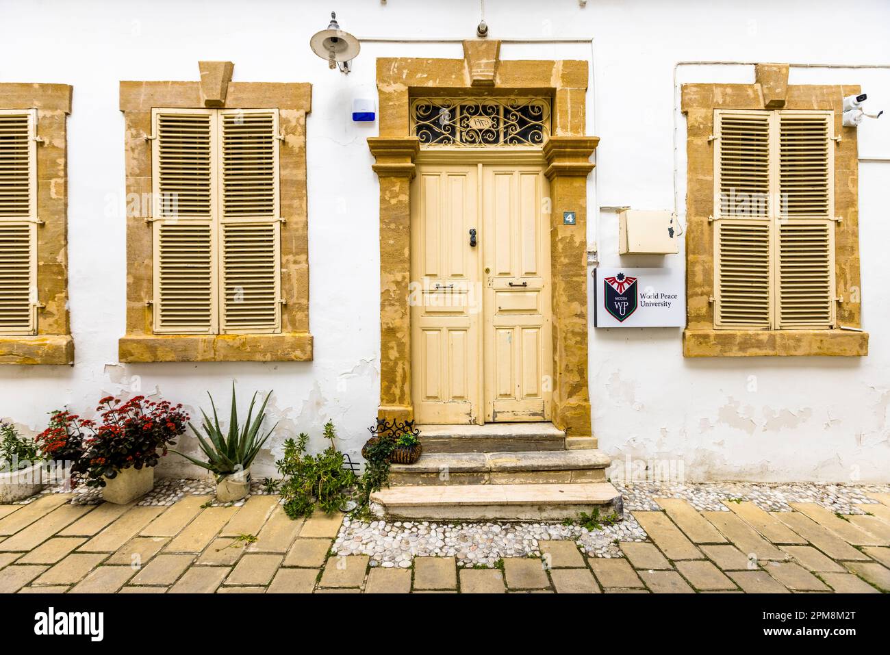 World Peace University in Nicosia. Arabahmet Mahallesi, Cyprus Stock ...