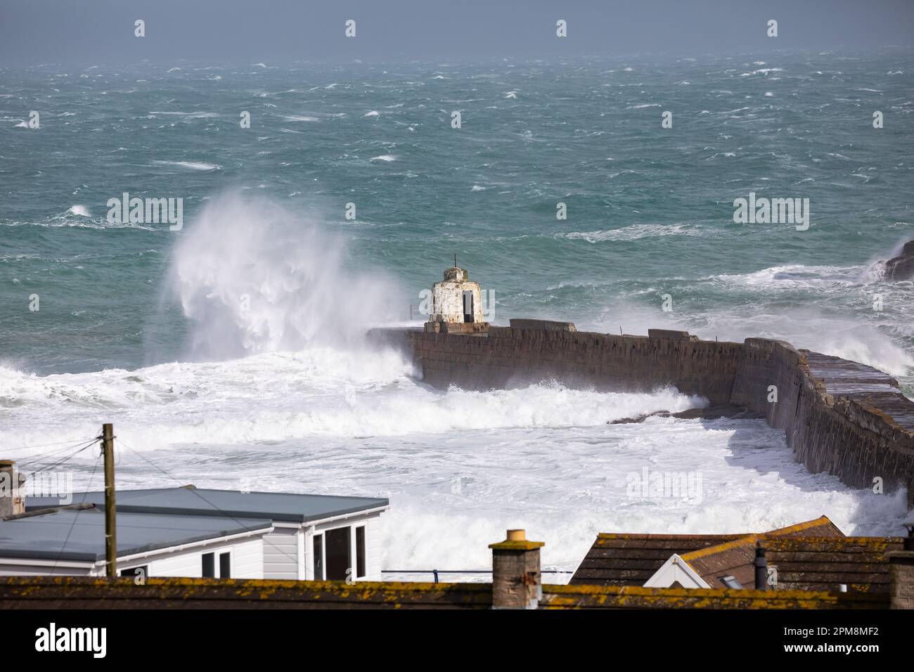 Portreath,Cornwall,13th March 2023,Storm Noa caused by a large Atlantic ...