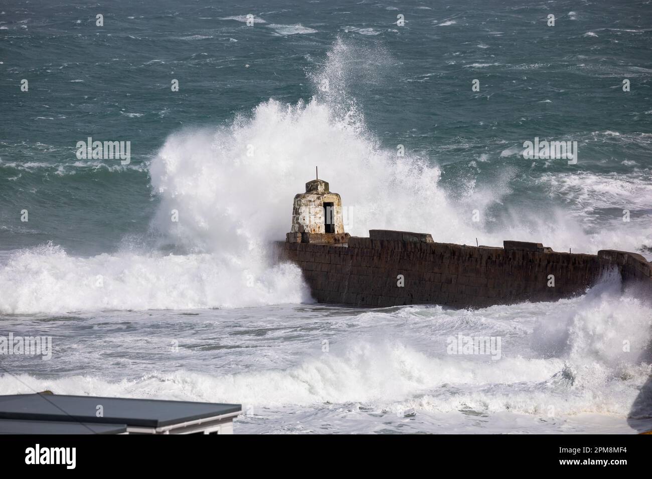 Portreath,Cornwall,13th March 2023,Storm Noa caused by a large Atlantic ...