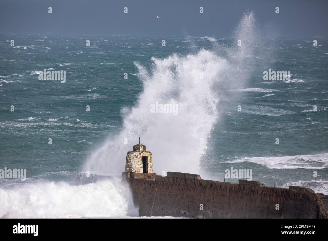 Portreath,Cornwall,13th March 2023,Storm Noa caused by a large Atlantic ...