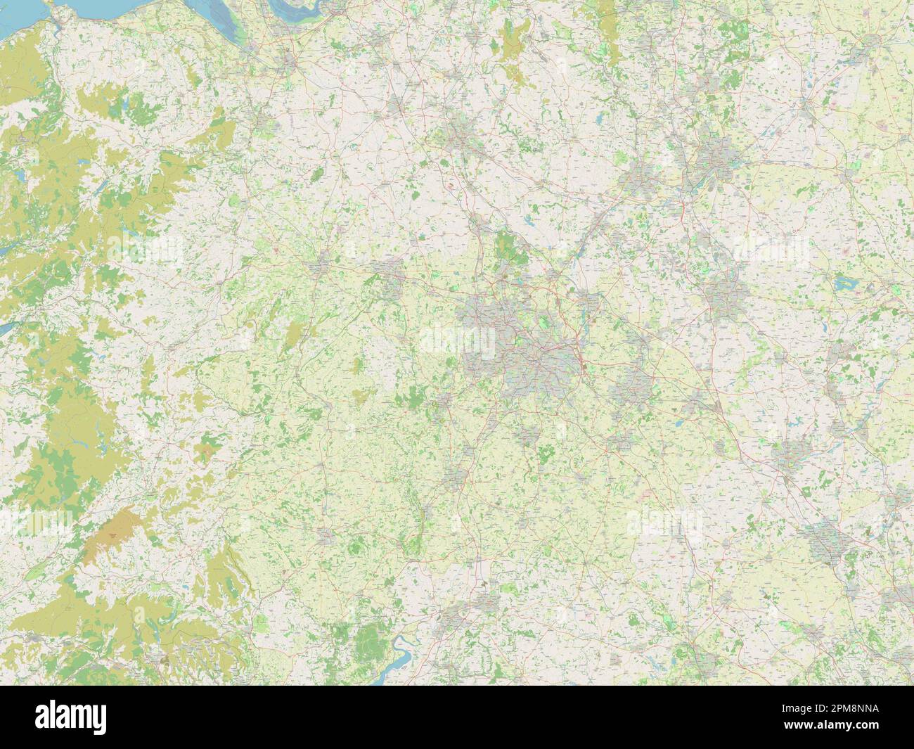 West Midlands, region of United Kingdom. Open Street Map Stock Photo ...