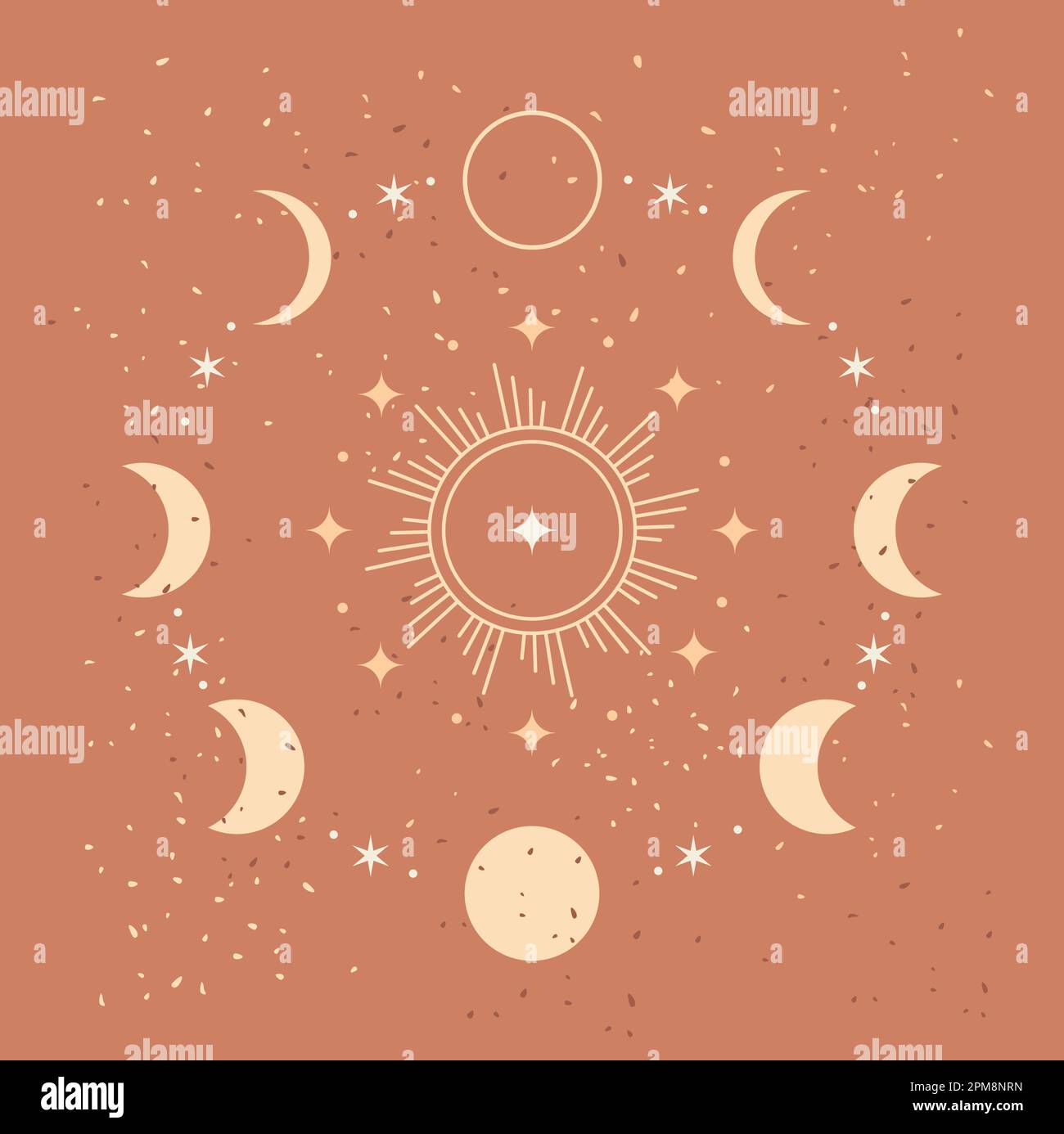 Moon phases icon night space astronomy and nature moon phases sphere ...