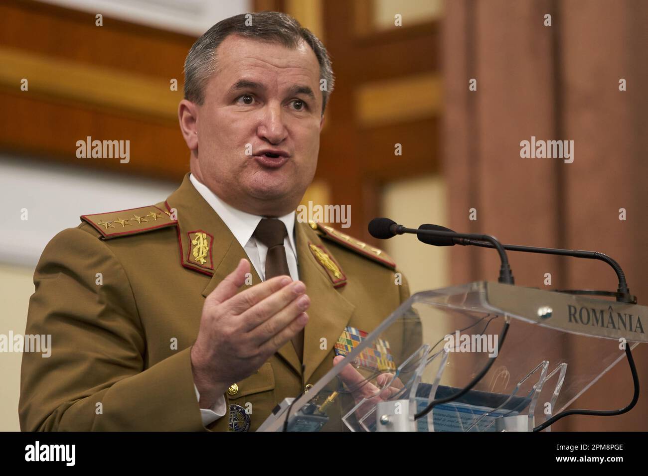 Bucharest, Romania. 12th Apr, 2023: Daniel Petrescu, Chief of the ...