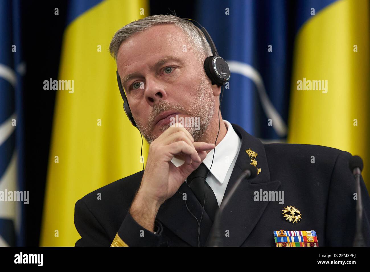 Bucharest, Romania. 12th Apr, 2023: Admiral Rob Bauer, Chair of the ...