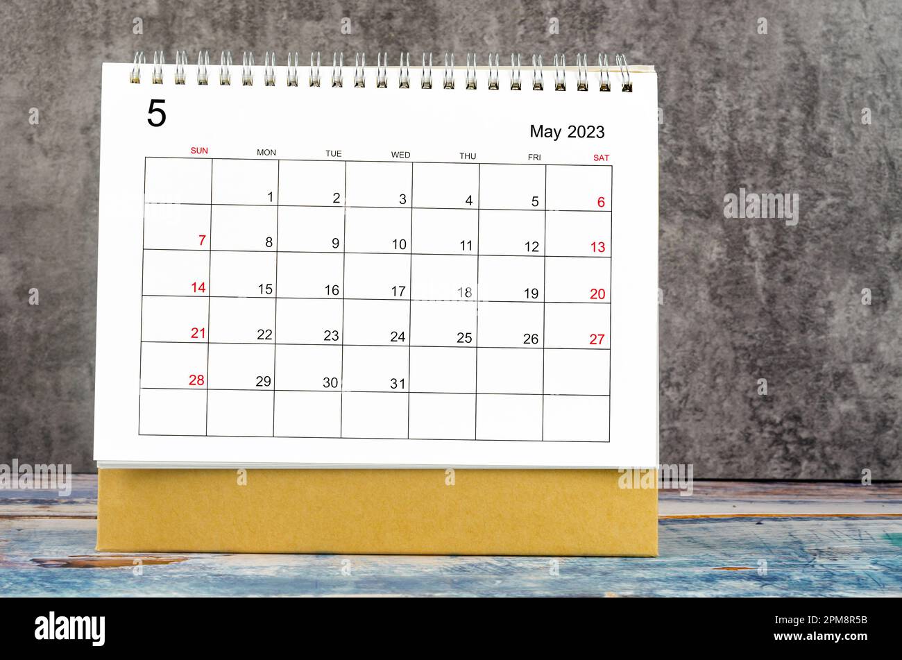 May 2023 Monthly desk calendar for 2023 Stock Photo - Alamy