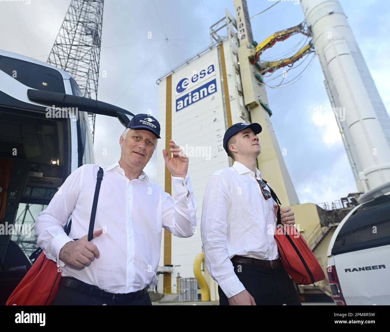 Cayenne, France. 12th Apr, 2023. King Philippe - Filip of Belgium and ...