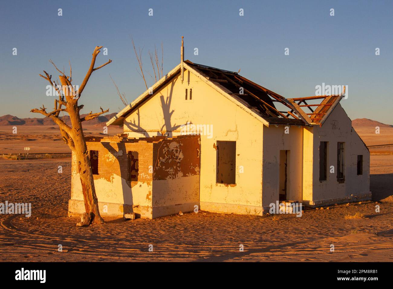 The abandoned Garub Train Station in a desert in Namibia Stock Photo ...