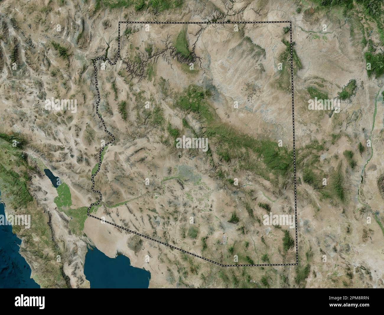 Arizona, state of United States of America. High resolution satellite ...