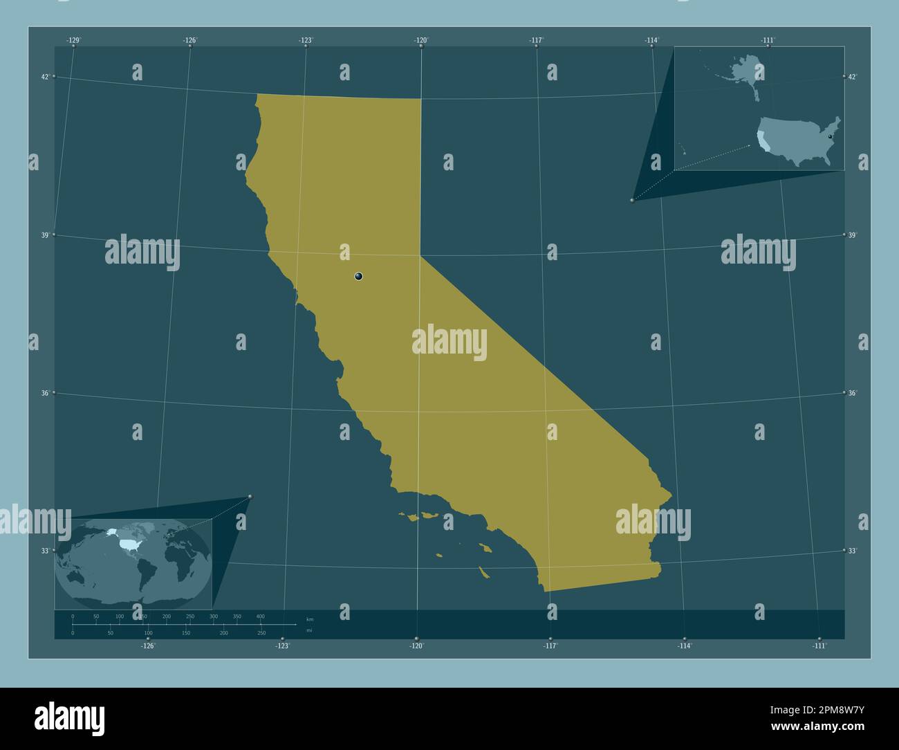 California Map With Latitude And Longitude Cities Around The World By