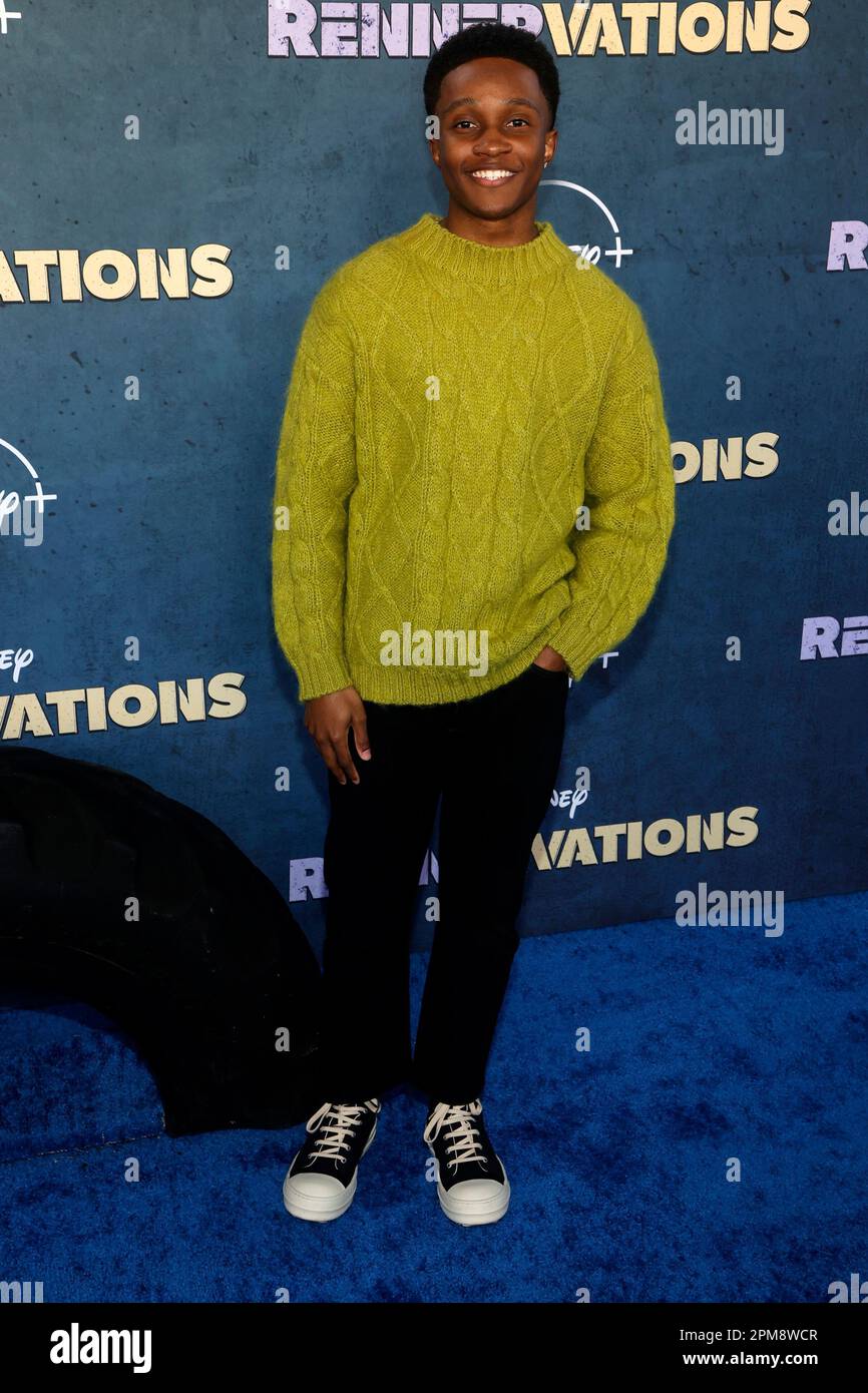 Los Angeles, Ca. 11th Apr, 2023. Jermaine Harris at the Disney premiere of Rennervations at the ...