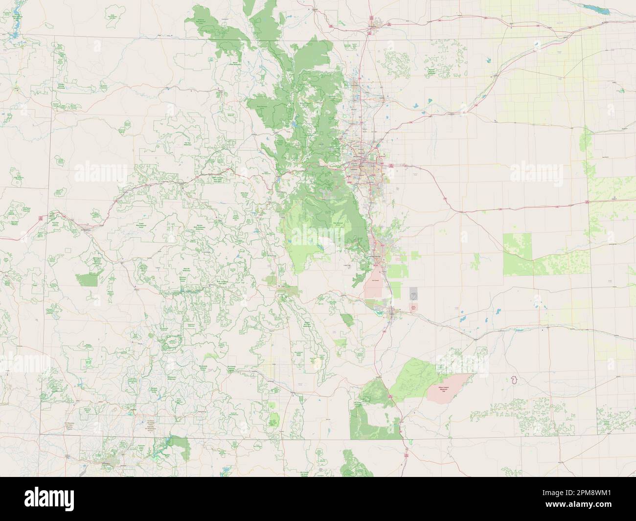Colorado, state of United States of America. Open Street Map Stock ...
