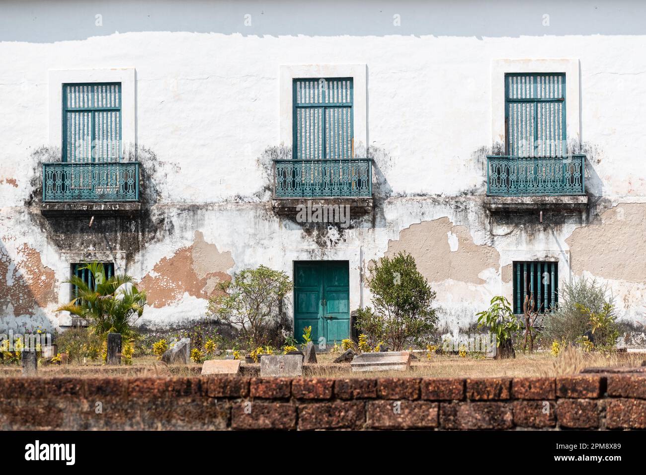 Vintage windows on the exterior facade of the historic St. Francis ...