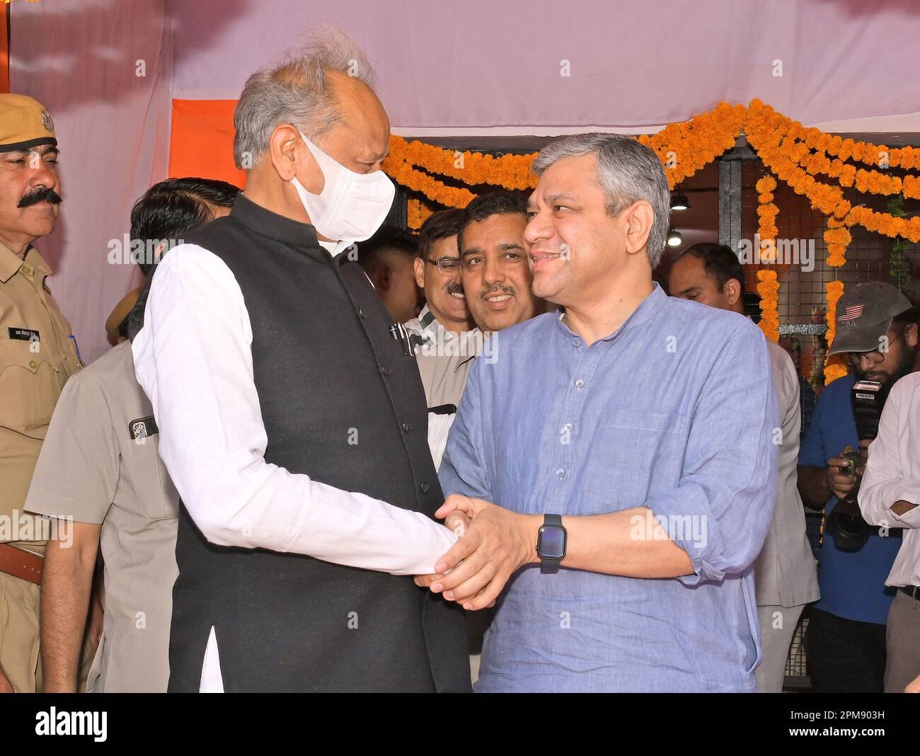 Jaipur, Rajasthan, India. 12th Apr, 2023. Rajasthan Chief Minister ...