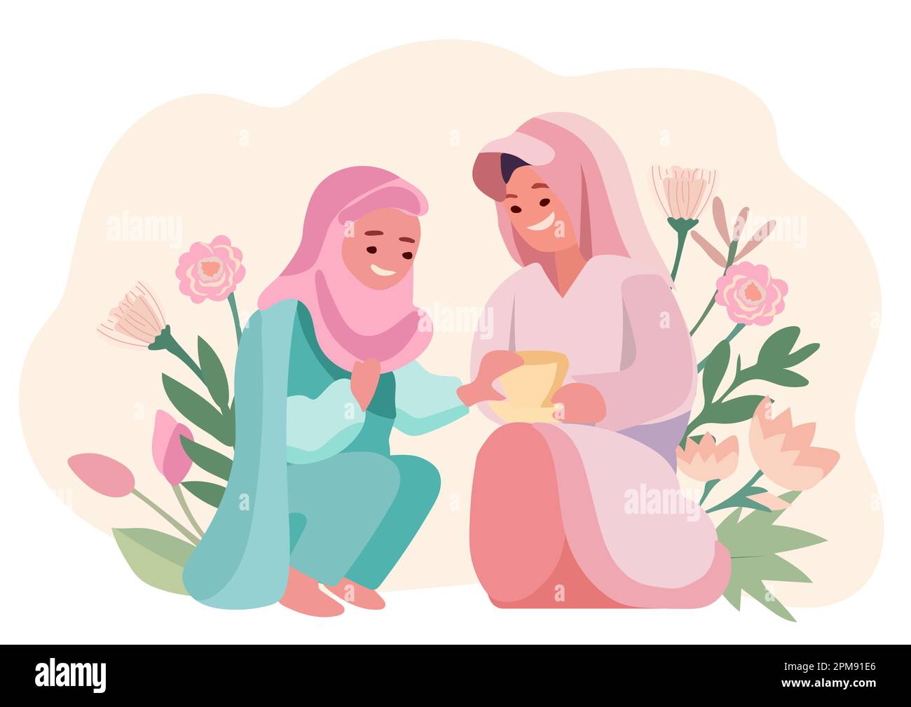 Devout muslim family Stock Vector Images - Alamy