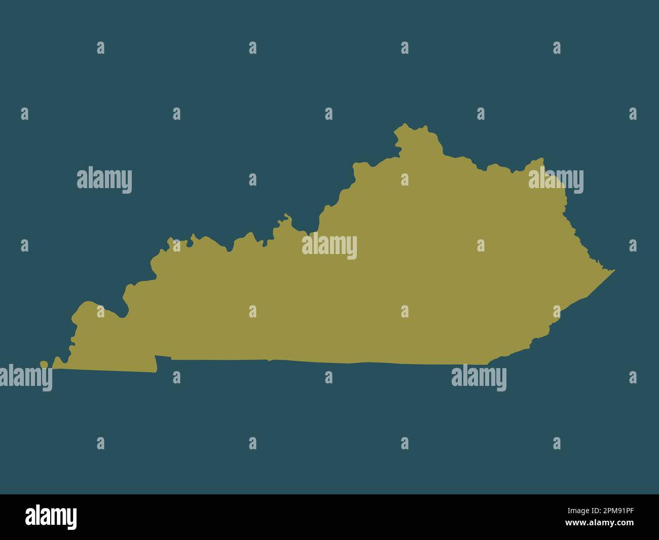 Kentucky, state of United States of America. Solid color shape Stock ...