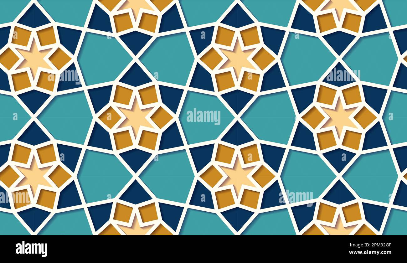 Arabic seamless girih pattern with classic islamic culture ornament ...