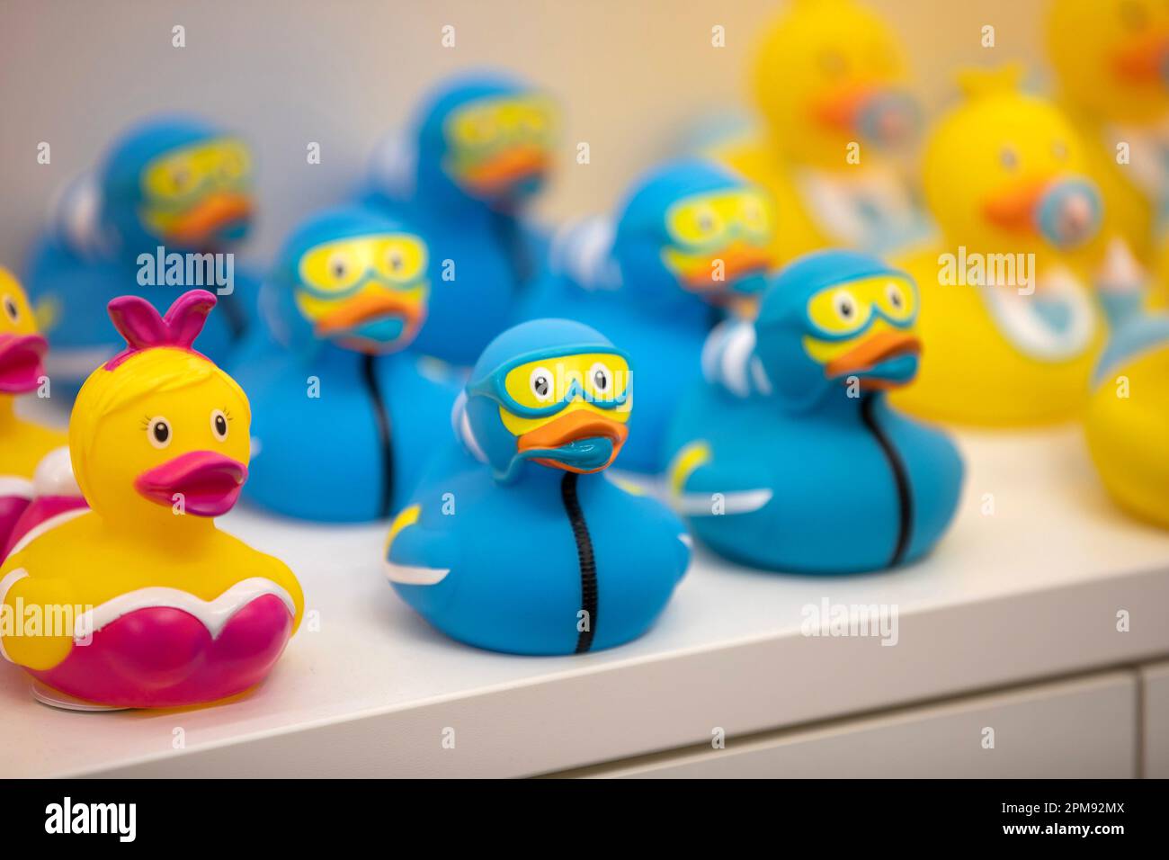 Rubber ducks seen in the newly opened store in Pula, Croatia, on April ...