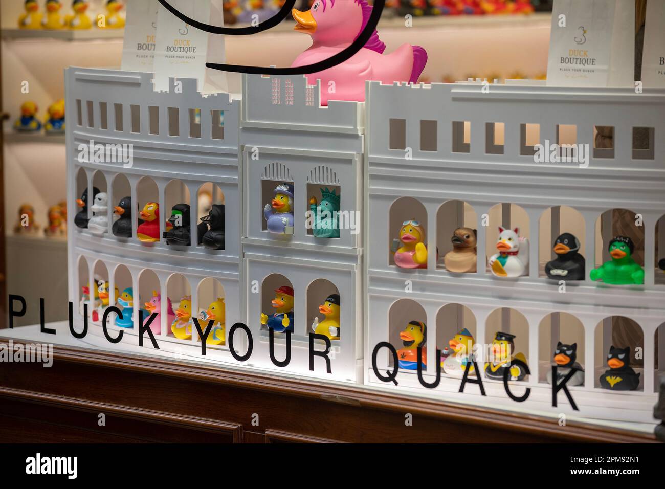 Rubber ducks seen in the newly opened store in Pula, Croatia, on April ...