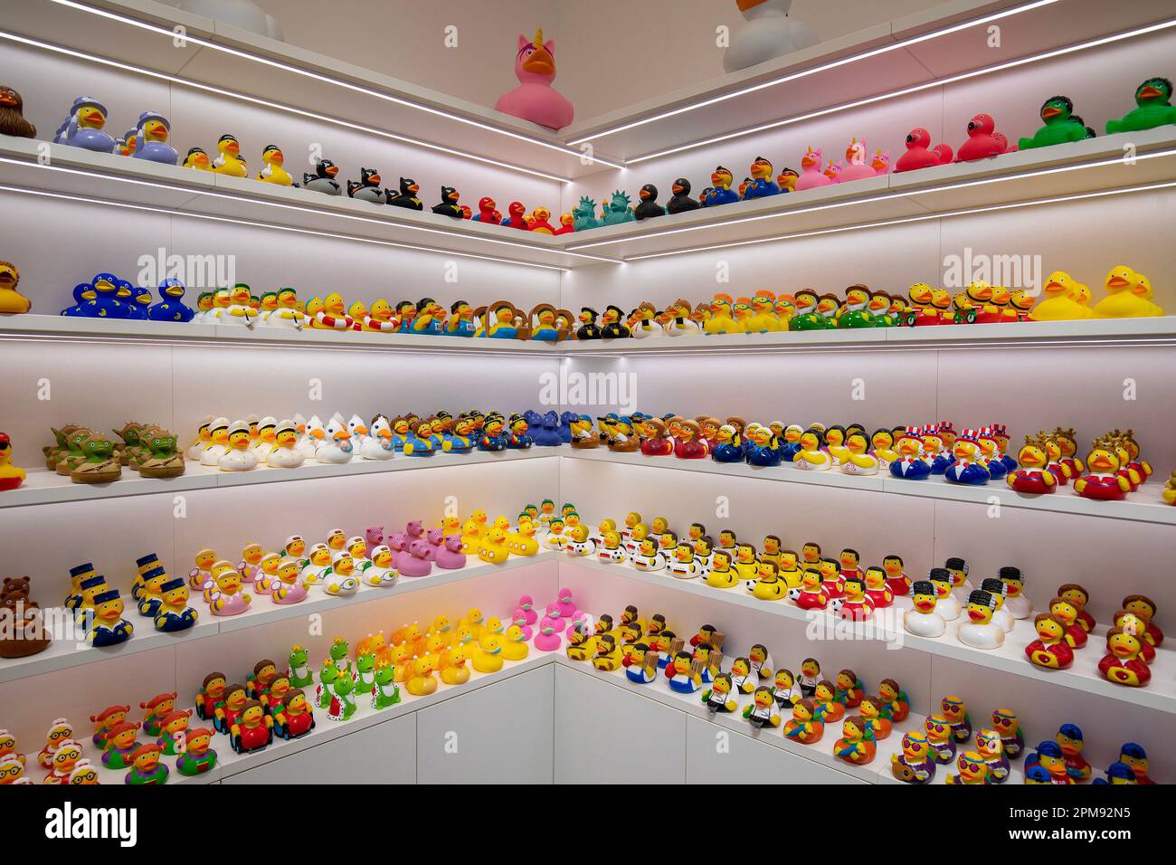 Rubber ducks seen in the newly opened store in Pula, Croatia, on April 12, 2023 Photo: Srecko ...