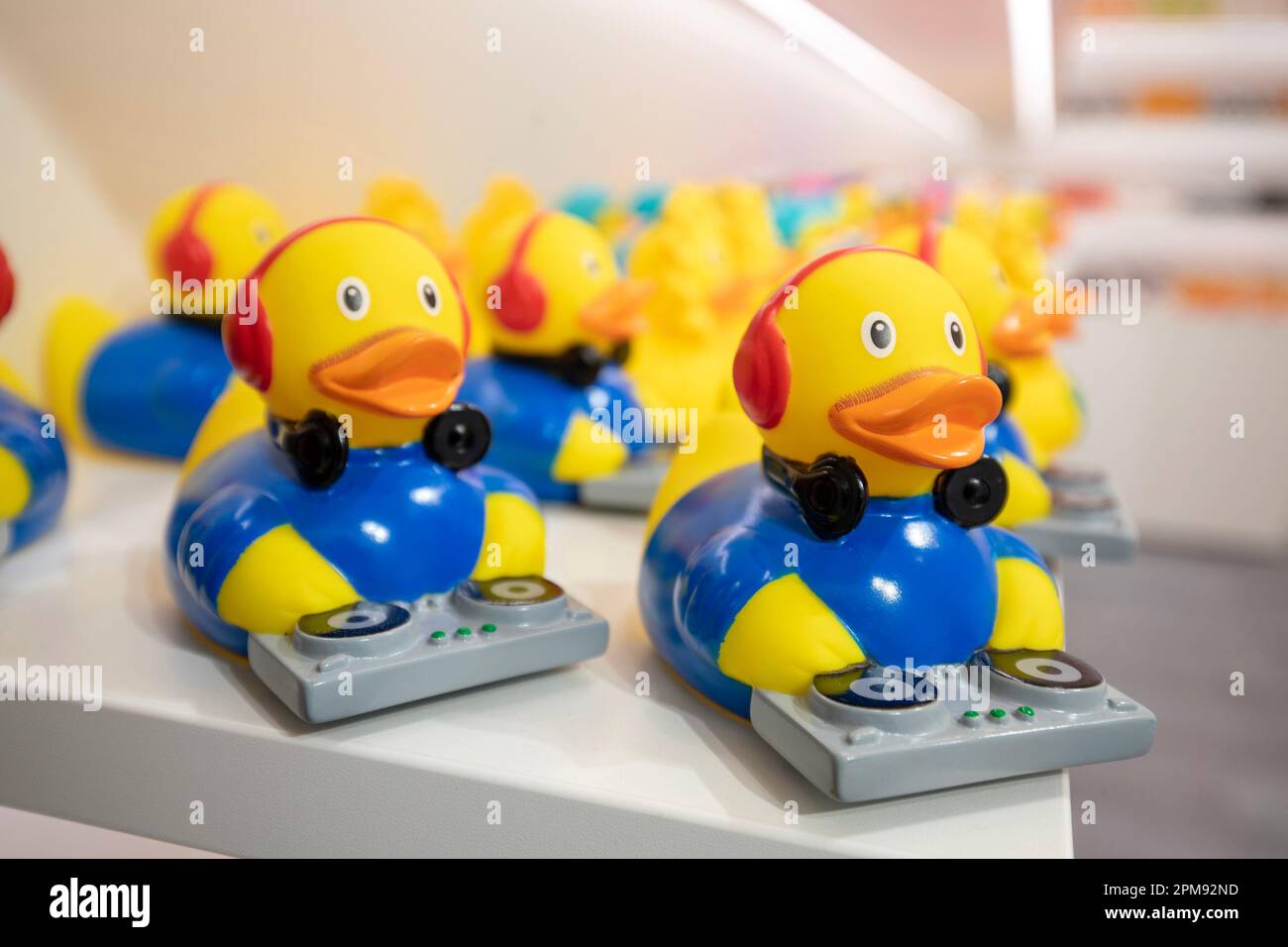 Rubber ducks seen in the newly opened store in Pula, Croatia, on April ...