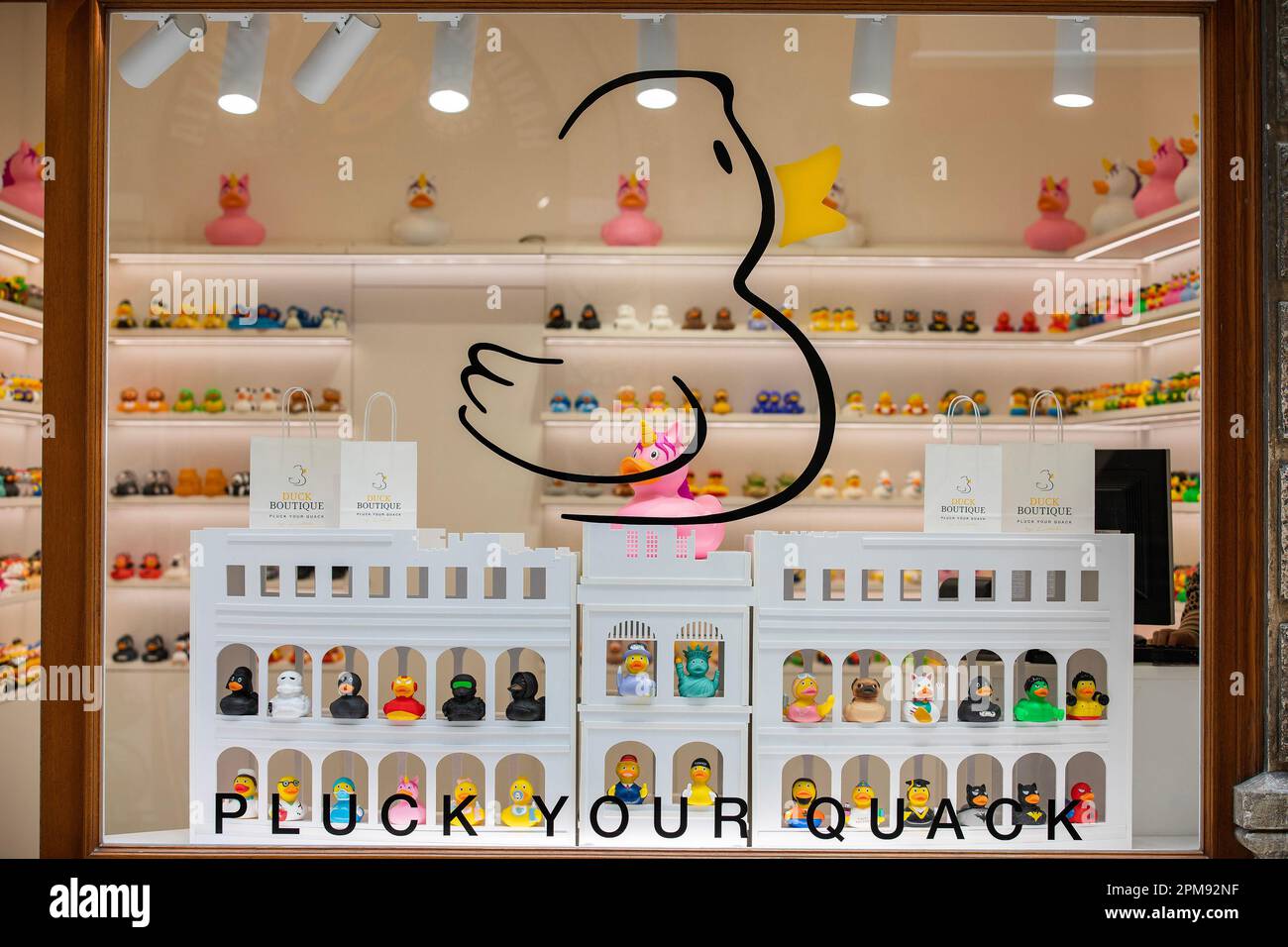 Rubber ducks seen in the newly opened store in Pula, Croatia, on April ...