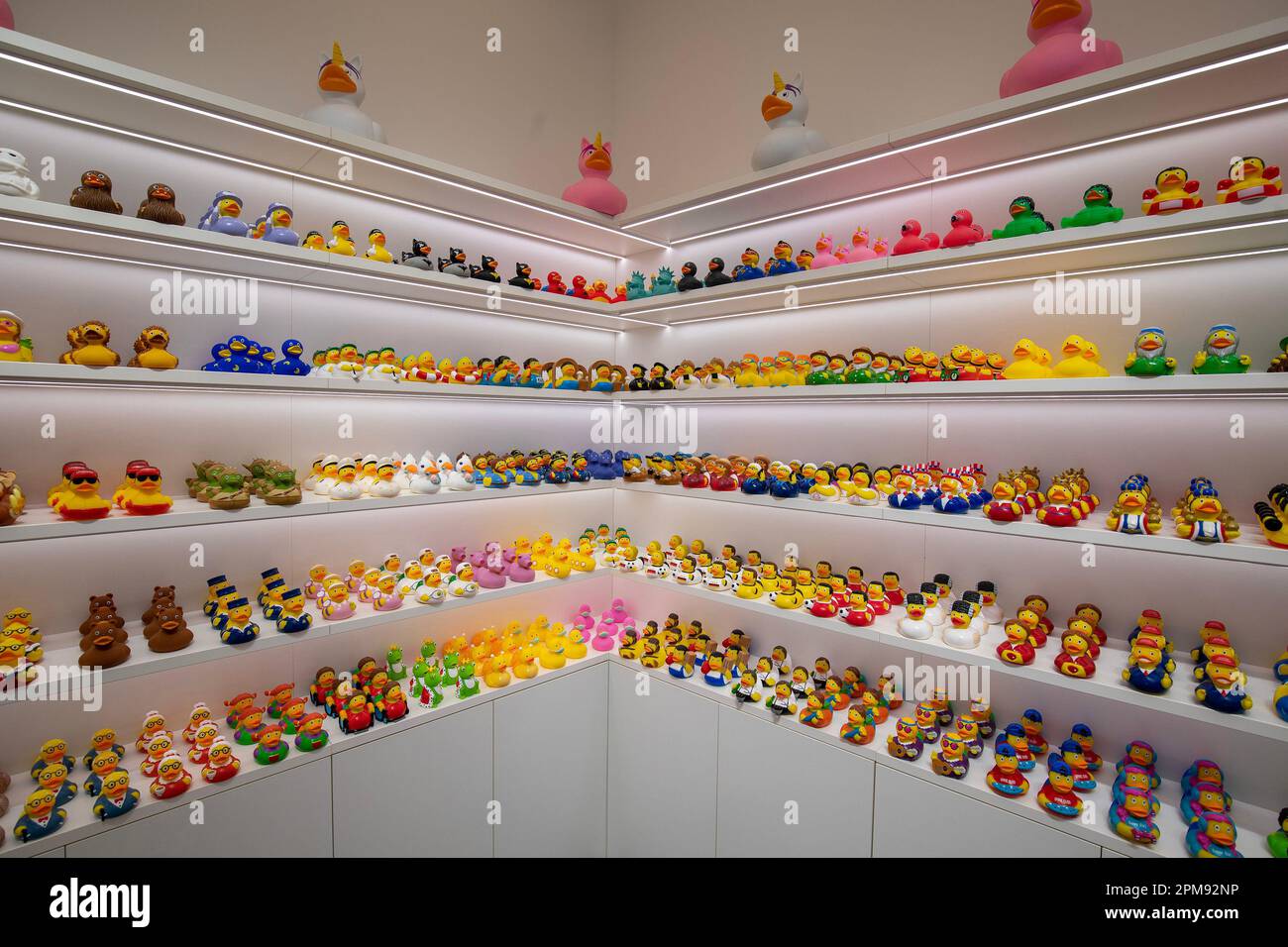 Rubber ducks seen in the newly opened store in Pula, Croatia, on April ...